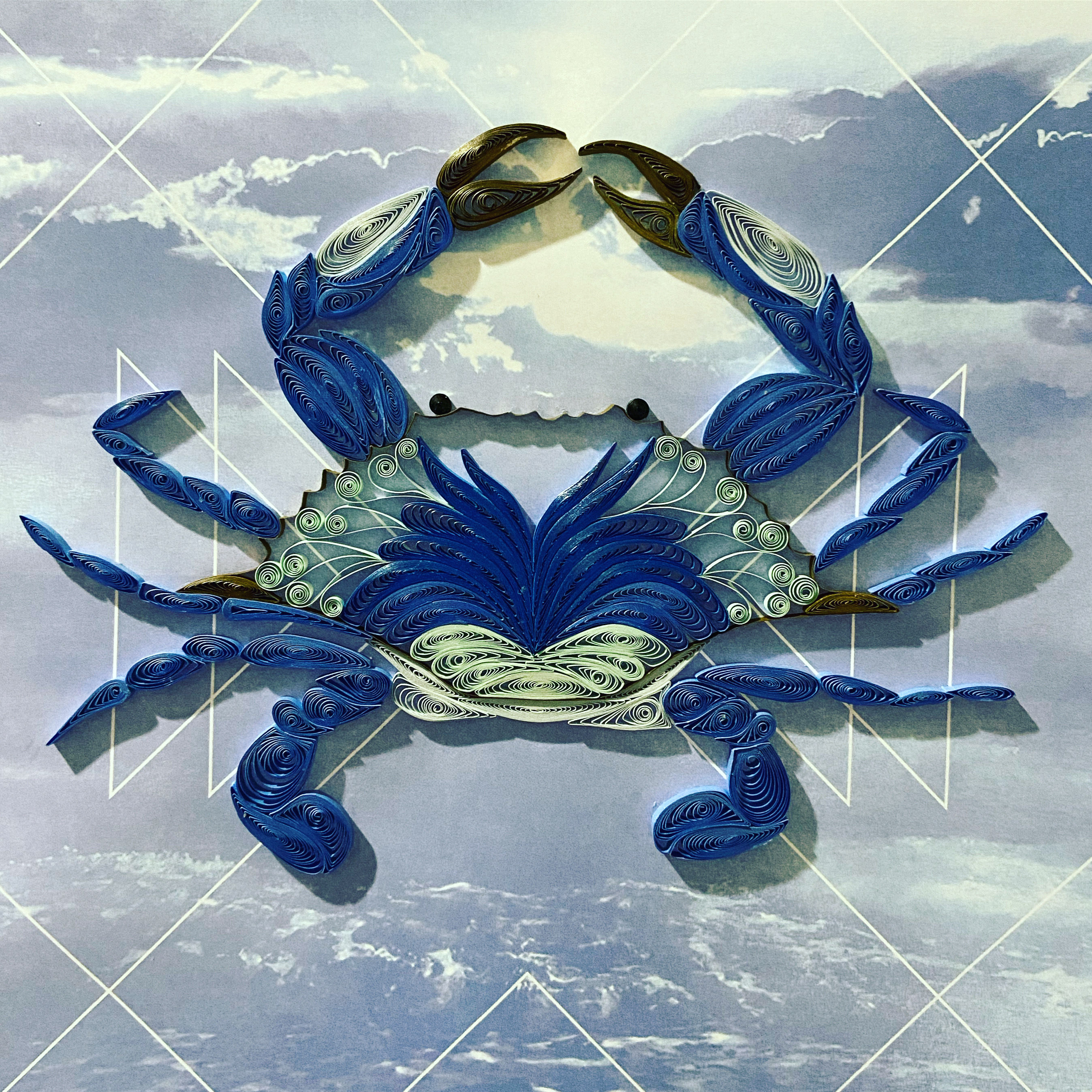 Local Artist Makes Chesapeake Blue Crabs from Paper
