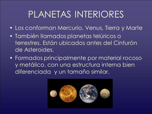 Y Los Planetas Interiores Sus Lunas