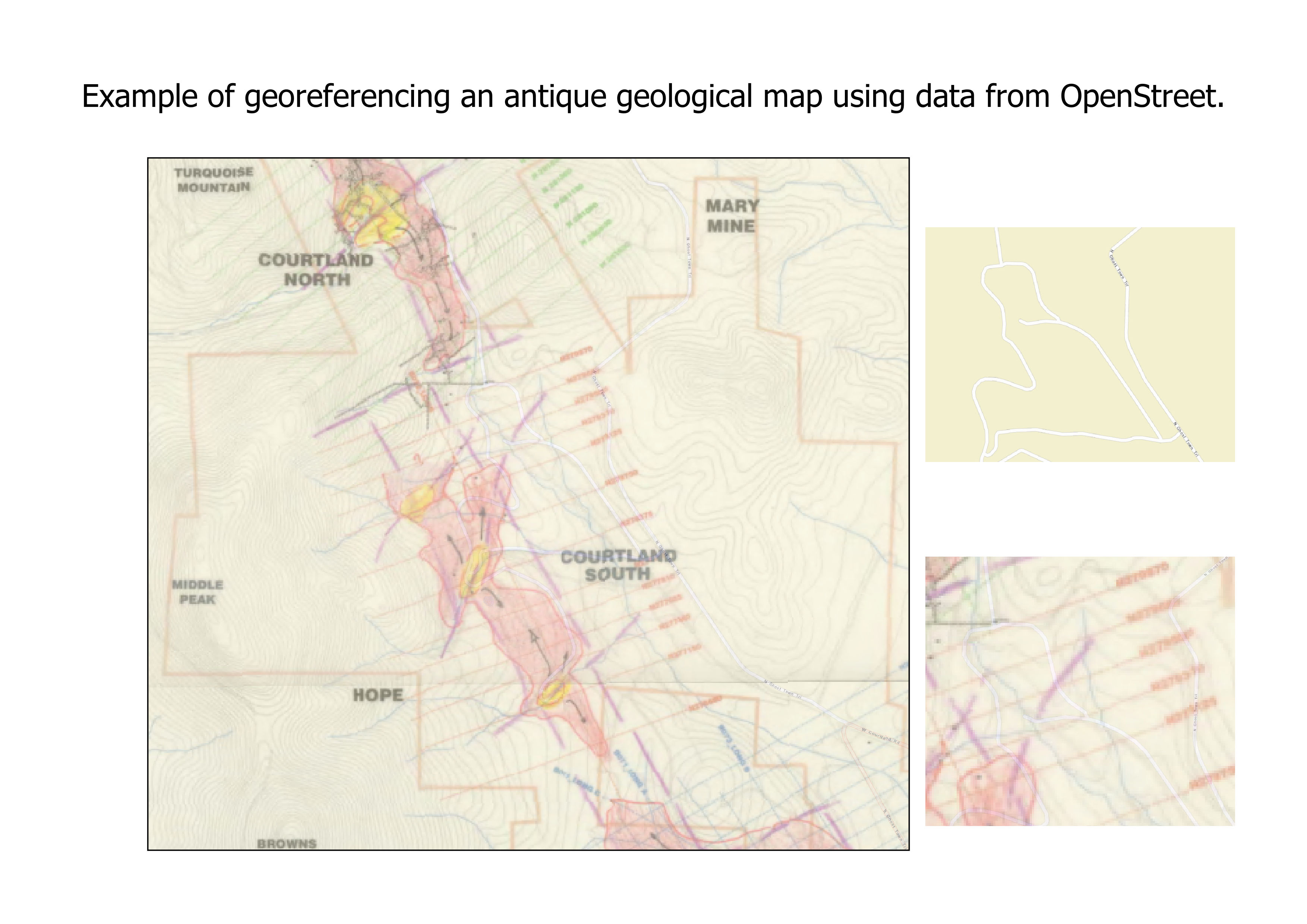 Georeferencing antique geological map. | Spatialnode