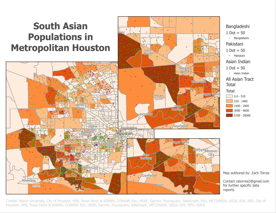 South Asian Populations in Metro Houston | Spatialnode