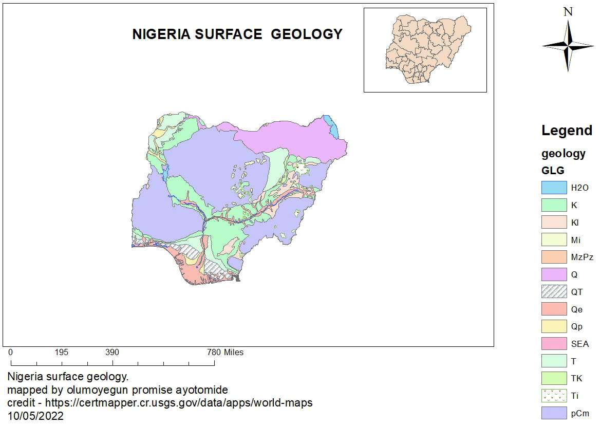 Nigeria surface geology | Spatialnode