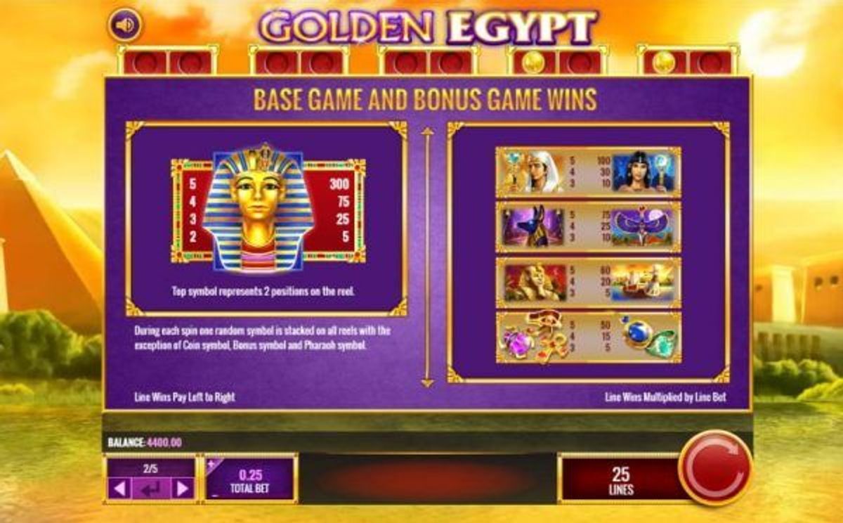Golden Egypt Slot Review & Free Play Bonus