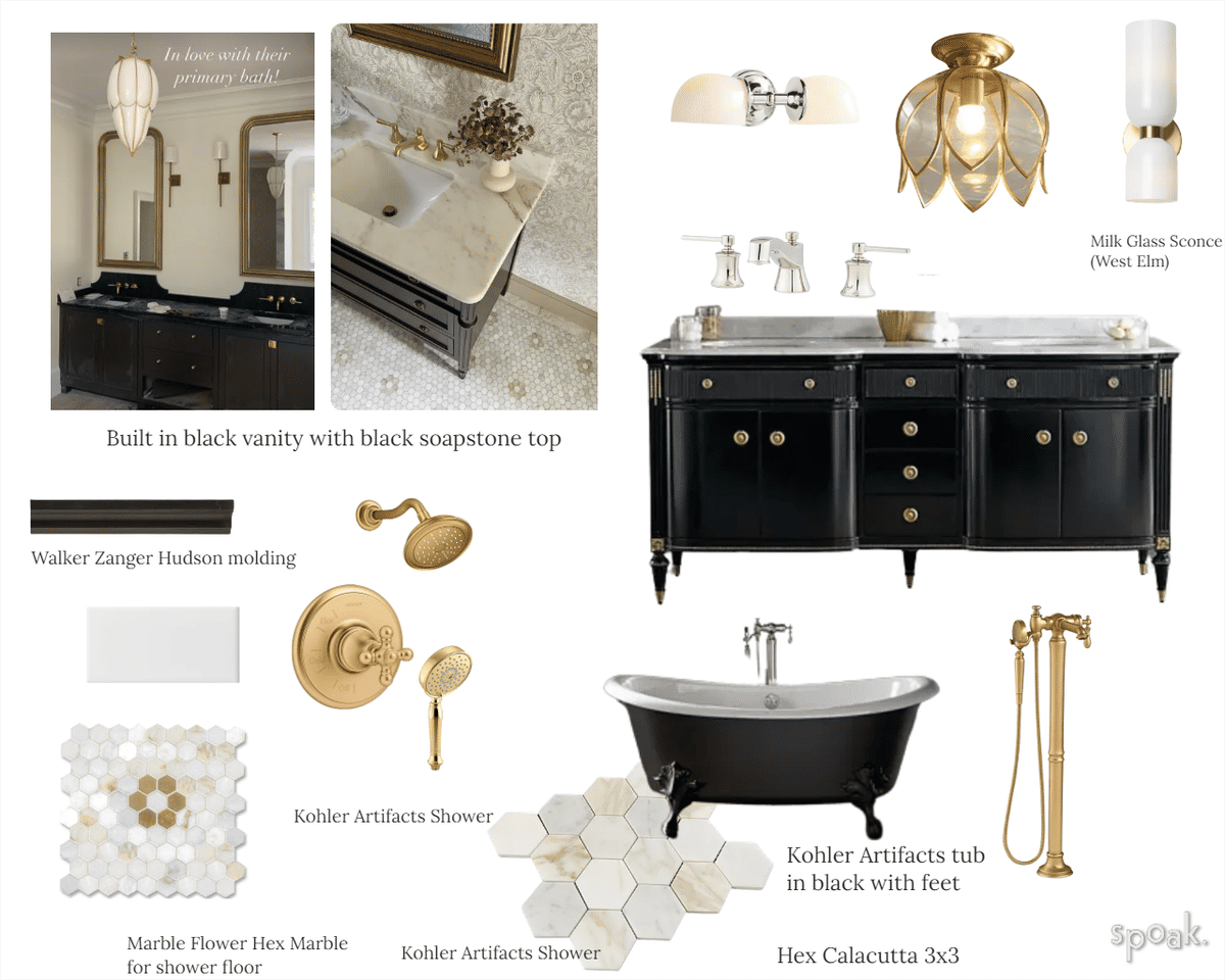 Primary bathroom ideas and inspo.
