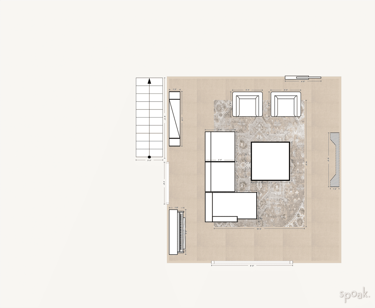 TV room layouts and floor plan ideas.
