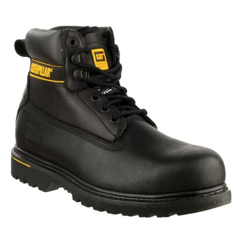 Caterpillar Cat Holton S3 Leather Black Safety Boots | £125.00 | Port