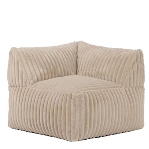 Icon Tetra Ribbed Faux Fur Floor Sofa Bean Bag Extra Large Corner ...
