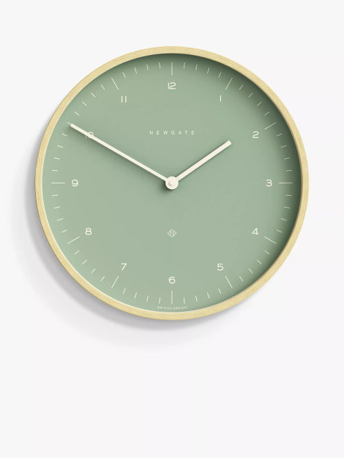 Newgate Clocks Mr Clarke Analogue Wall Clock, 40.5cm, Bubble Green | £ ...