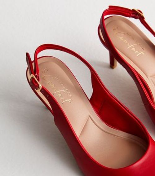 Red Pointed Toe Slingback Heels New Look | £25.99 | Mirror Online