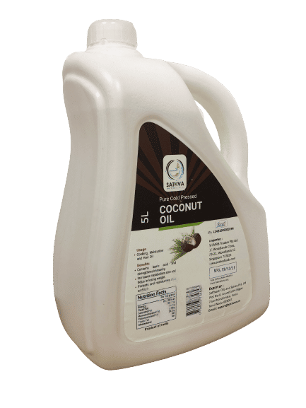 Cold Pressed Chekku Coconut oil 5L | Sathva Singapore