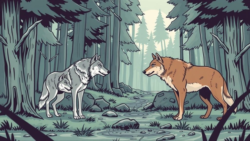 Watch:The Diverging Paths of Wolves | AI Nature Videos | Story.com