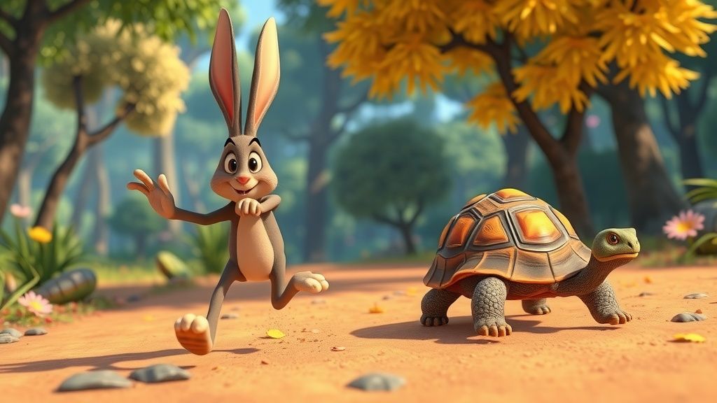 Watch:The Hare and The Tortoise | AI Children’s Videos | Story.com