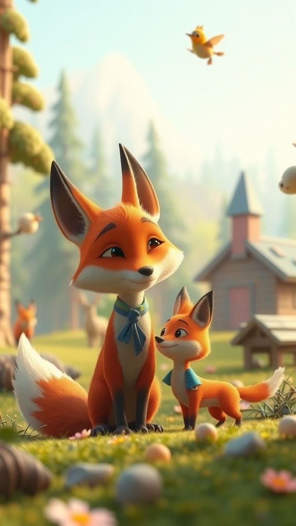 Watch:The Little Fox and the Baby Bird | AI Children’s Videos | Story.com