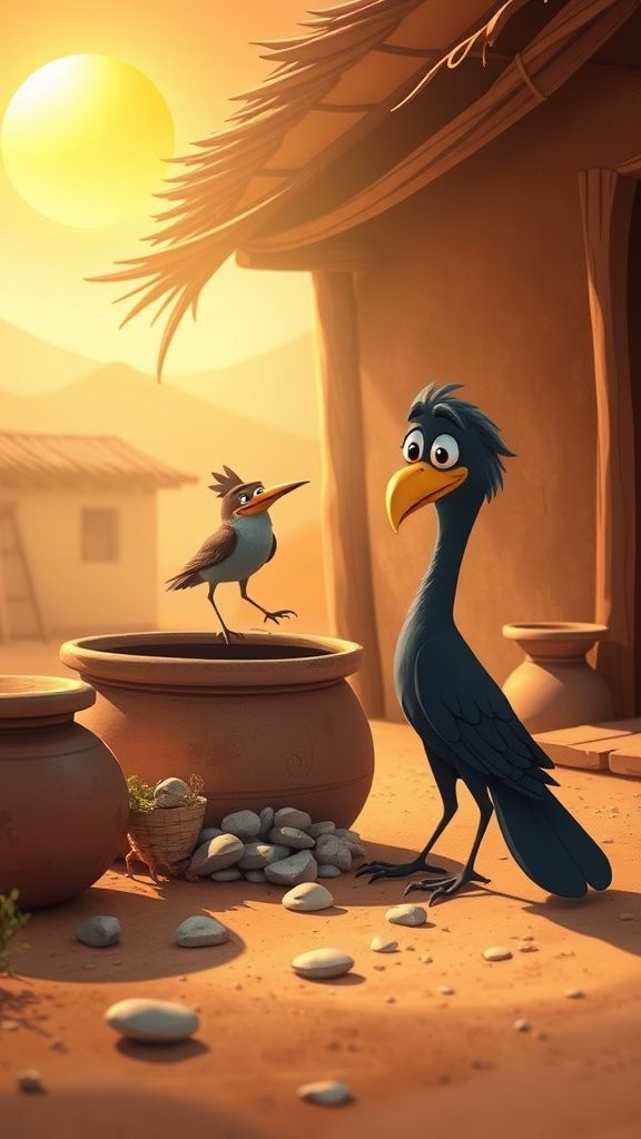 Watch:The Thirsty Crow and the Clever Sparrow | AI Children’s Videos ...