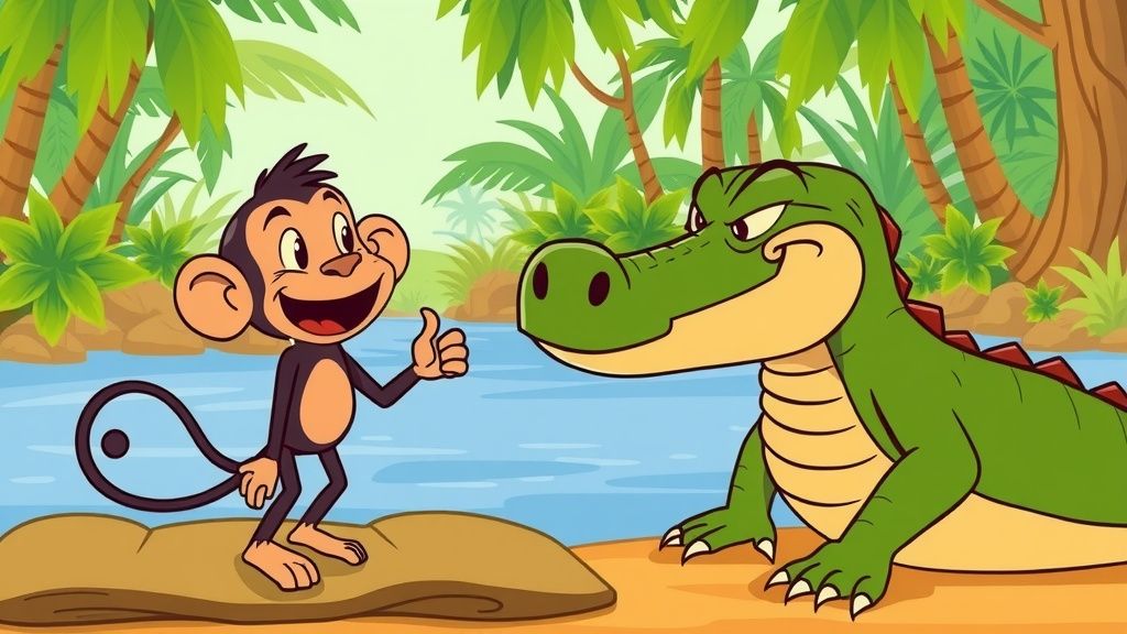 The Clever Monkey and the Crocodile | Story.com