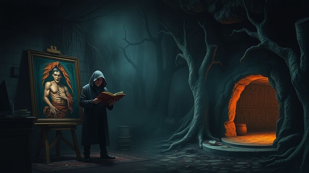 Watch:The Curse of the Creepy Painter | AI Horror Videos | Story.com