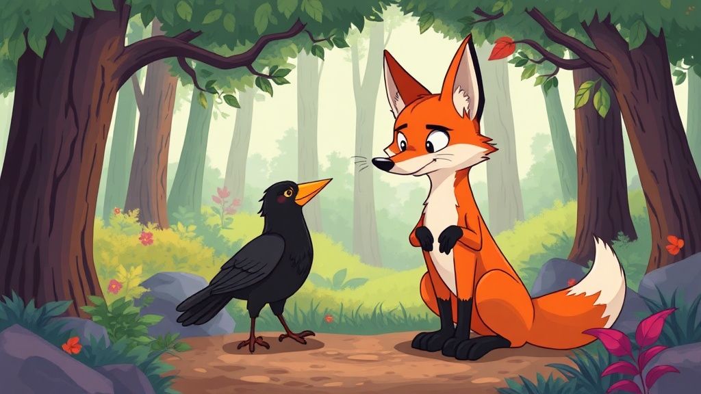 The Clever Fox and the Foolish Crow | Story.com