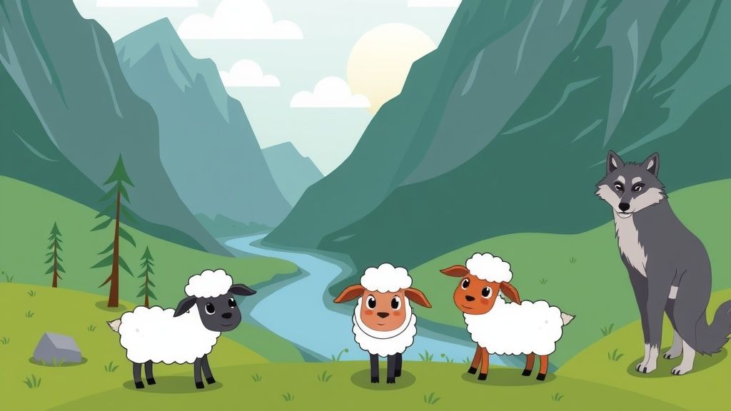 The Three Clever Sheep and the Hungry Wolf | Story.com