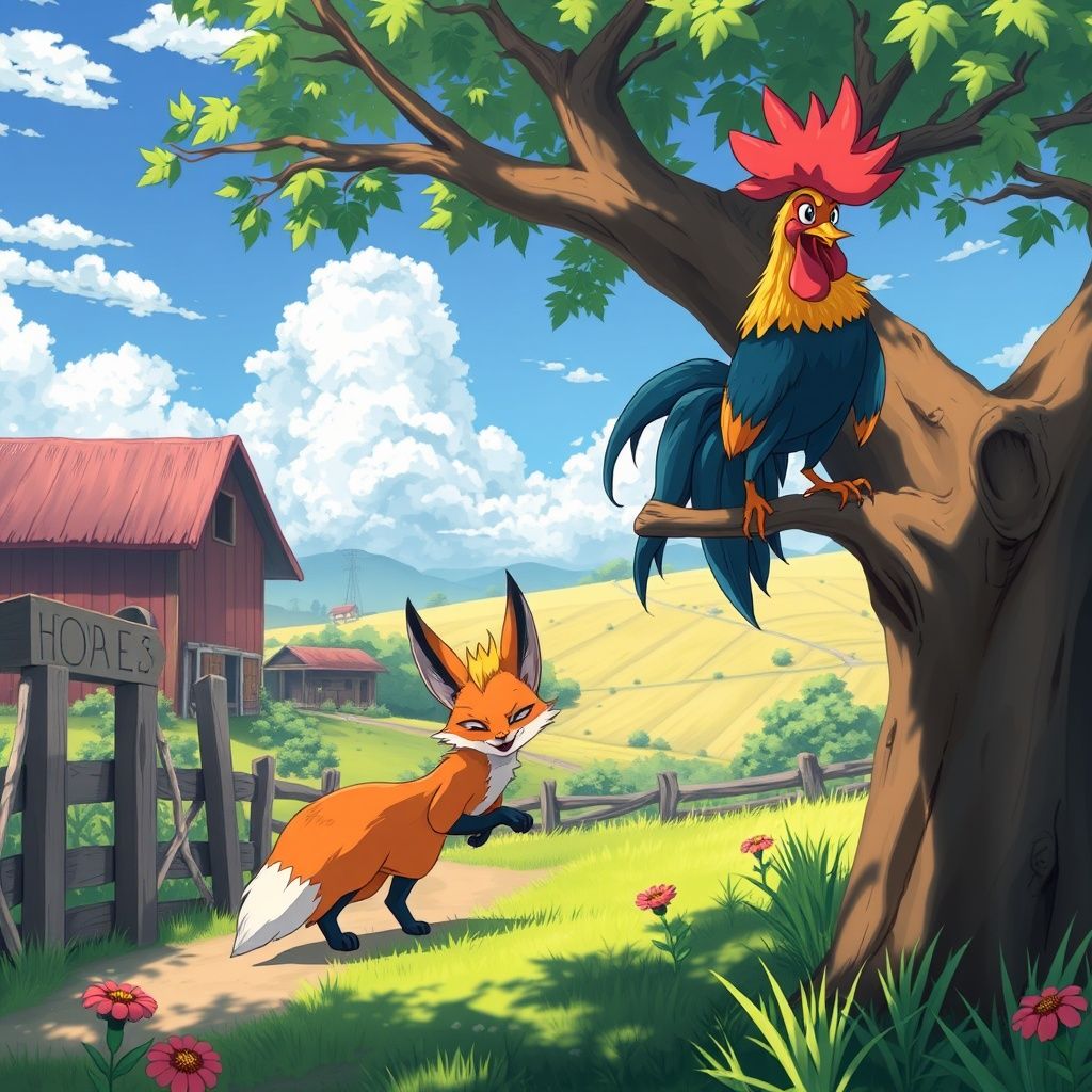 The Clever Rooster and the Cunning Fox | Story.com