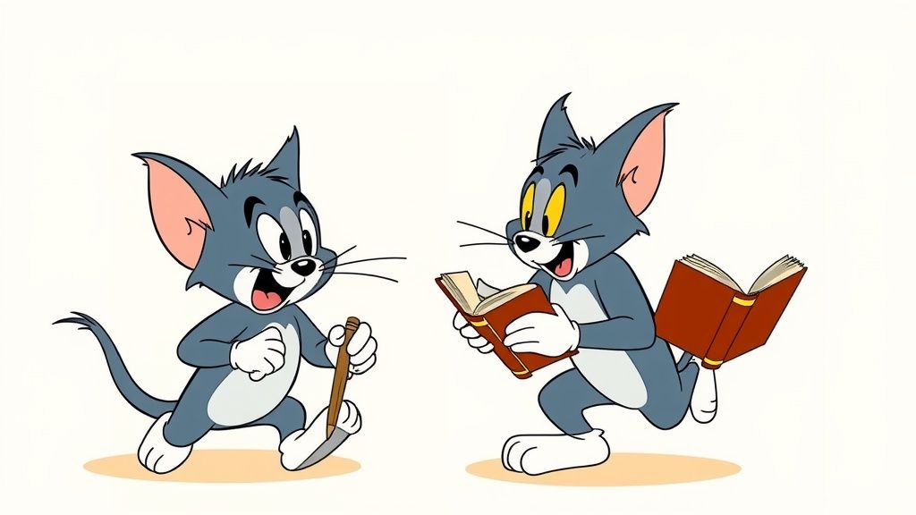Watch:Tom and Jerry's Diary: A Comical Chase | AI Comedy Videos | Story.com