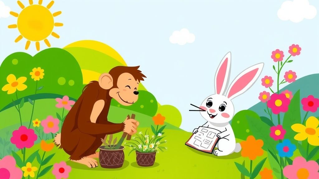 Watch:The Monkey and the Rabbit | AI Children’s Videos | Story.com