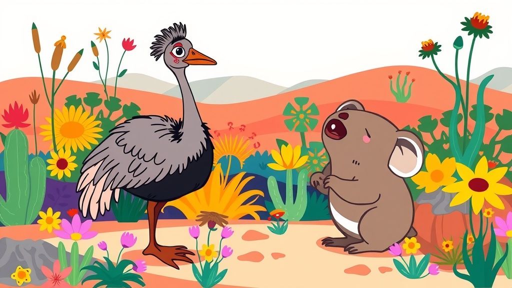 Watch:The Emu and the Wombat | AI Children’s Videos | Story.com