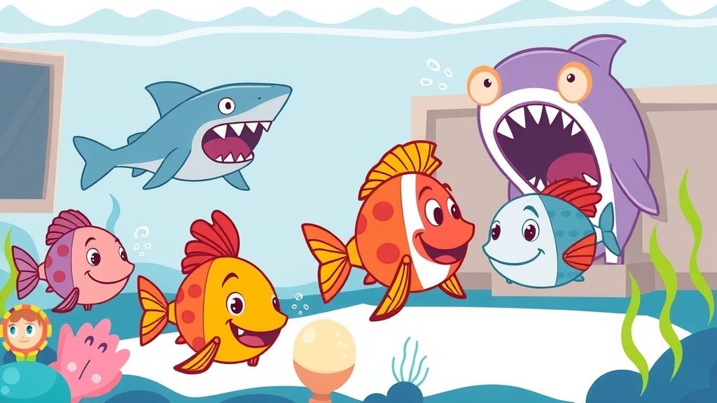 The School of Fish and the Shark Scare | Story.com