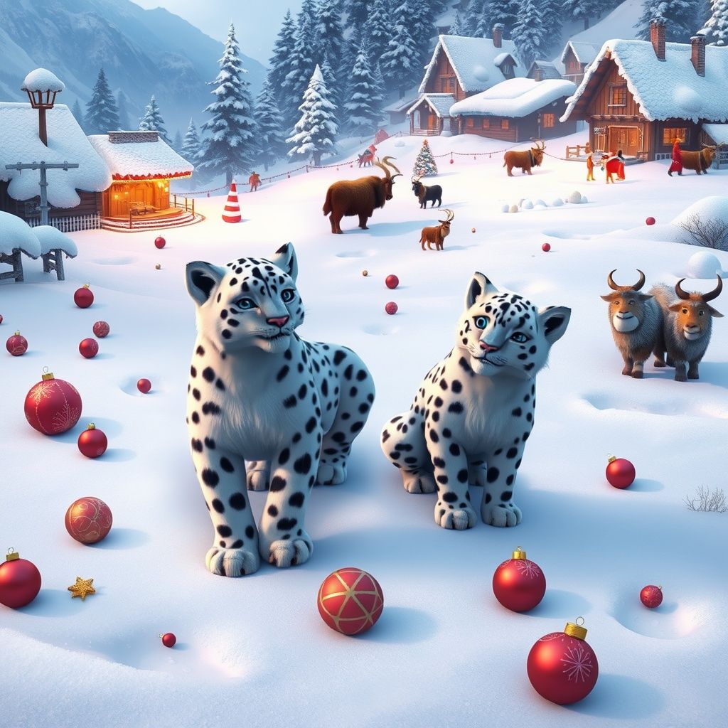 The Snow Leopard Family and the Christmas Ornaments | Story.com
