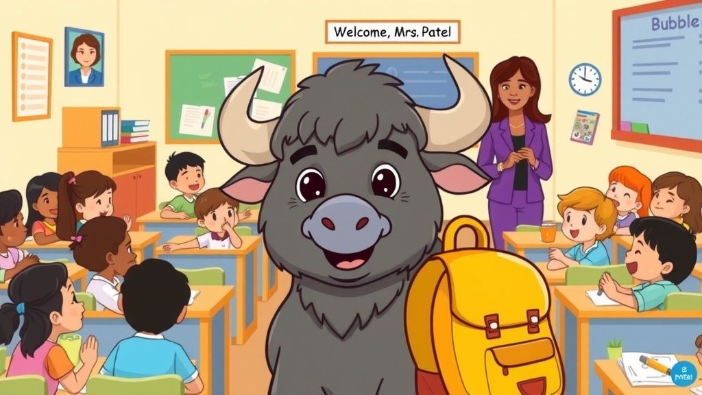 Watch:Bubbles Goes to School | AI Children’s Videos | Story.com