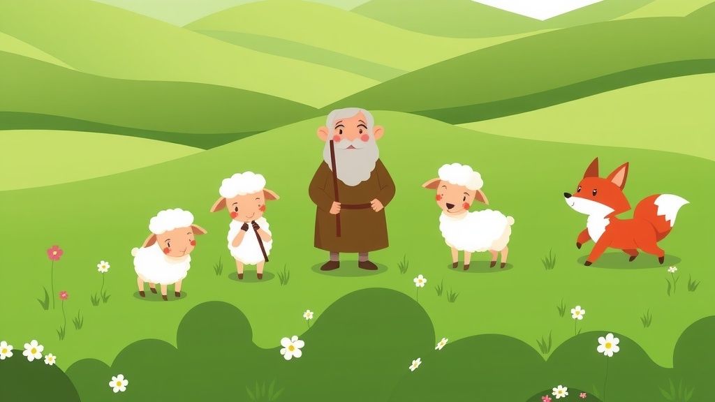Watch:The Sheep and the Fox | AI Children’s Videos | Story.com