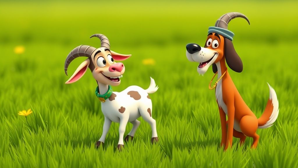The Mischievous Goat and the Clever Dog | Story.com