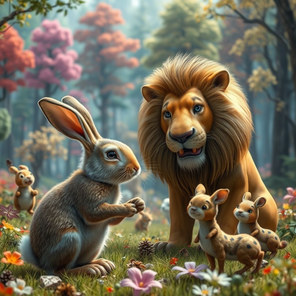 The Clever Rabbit and the Greedy Lion | Story.com