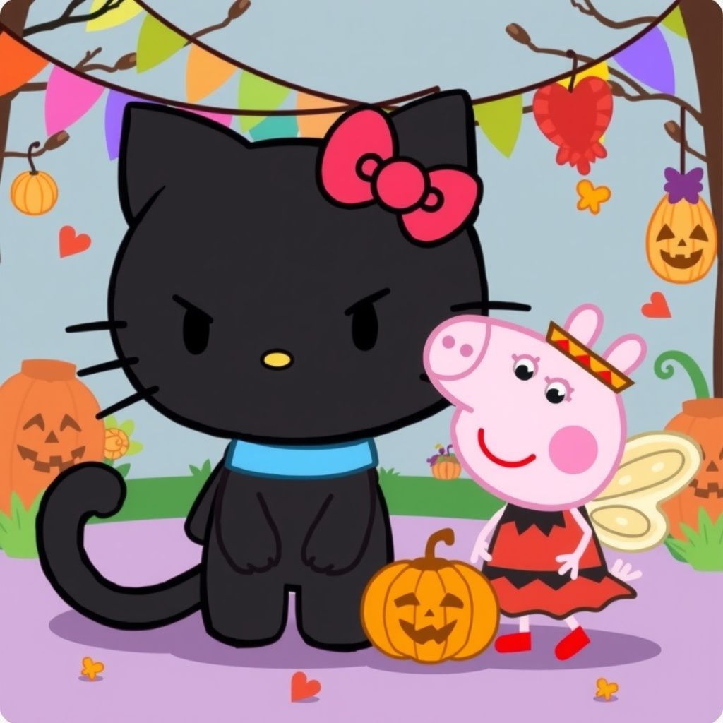 La Noche de Halloween de Hello Kitty y Peppa Pig | Story.com