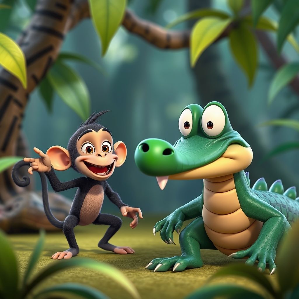 The Clever Monkey and the Cunning Crocodile | Story.com