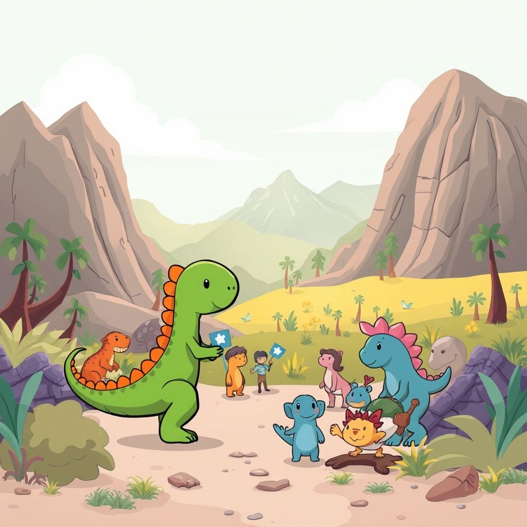 The Green Sweet Dinosaur and the Colorful Creatures | Story.com