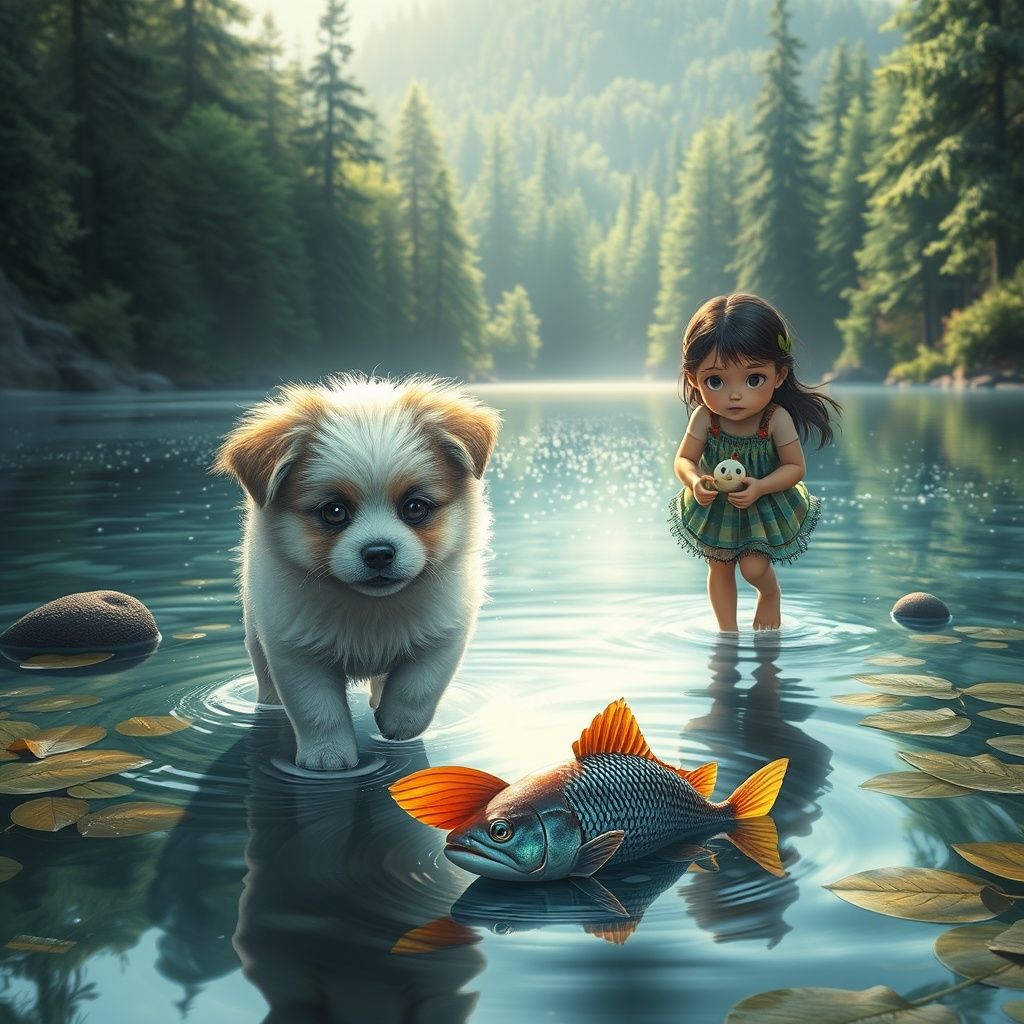 Ishu and Shiro's Magical Adventure: The Enchanted Lake | Story.com
