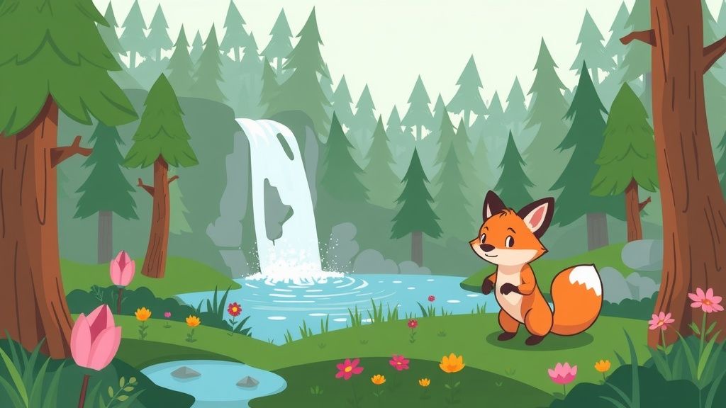 The Adventure to the Magical Waterfall | Story.com