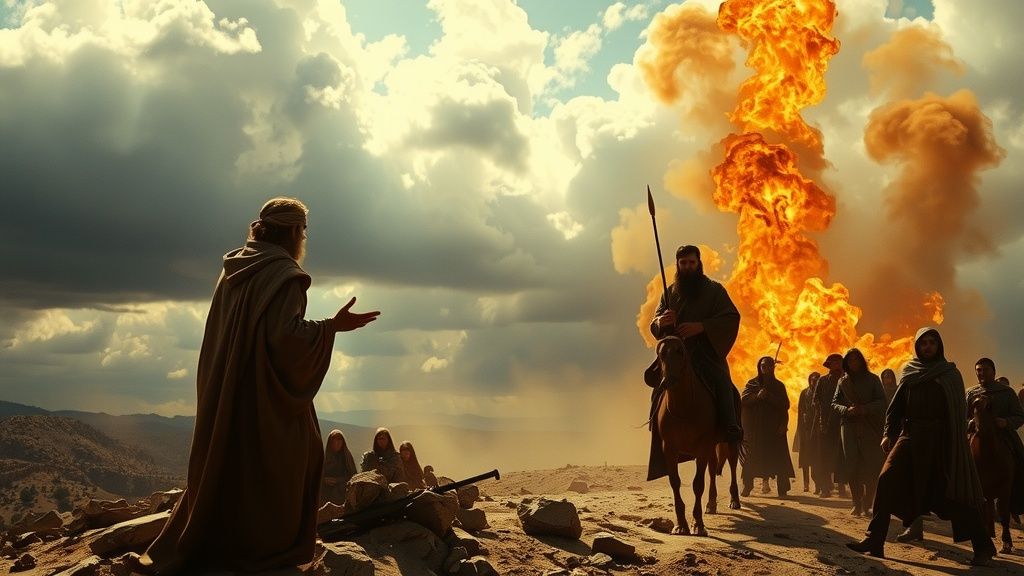 Watch:Elijah and the Prophets of Baal | AI Philosophy Videos | Story.com