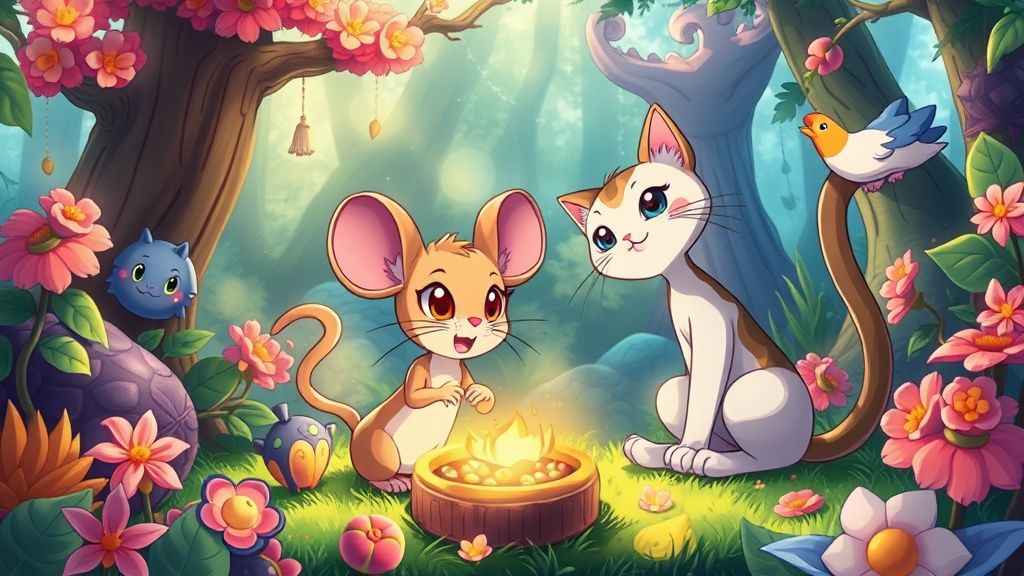 Watch:The Clever Mouse and the Naive Cat | AI Children’s Videos | Story.com