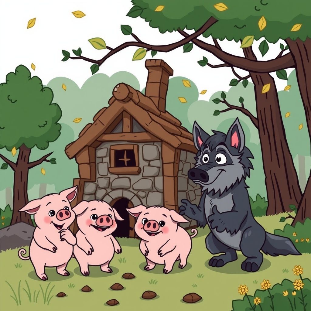 The Tale of Three Piglets and the Cunning Wolf | Story.com