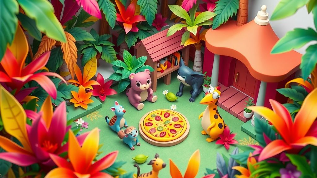 Watch:The Jungle Pizza Extravaganza | AI Food Videos | Story.com