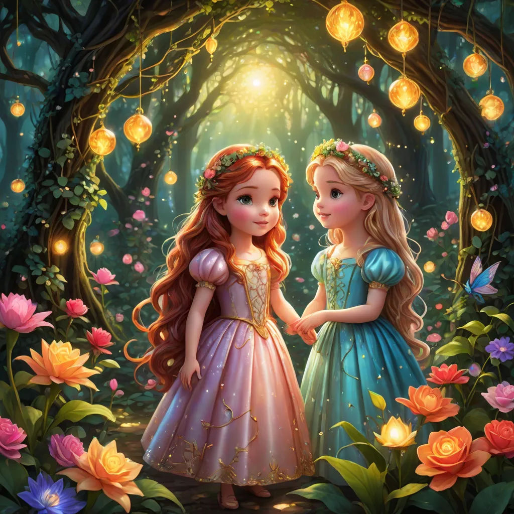Two sisters meet Princess Ivy in the forest | Story.com