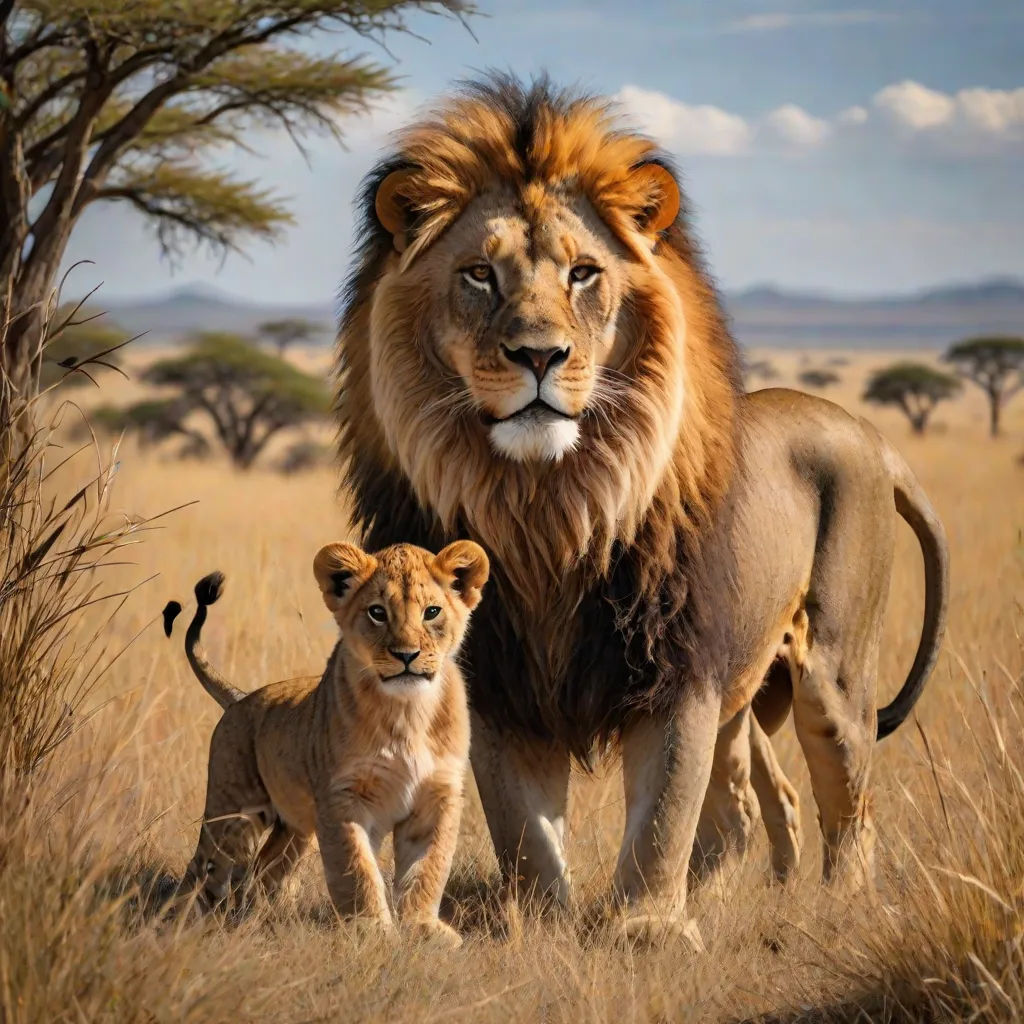 The Wise Lion and His Curious Cub | Story.com