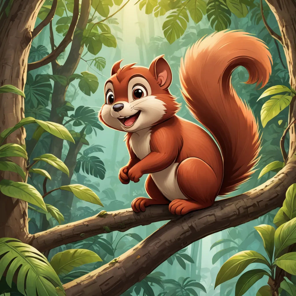 The Little Squirrel And Monkey S Friendship Story