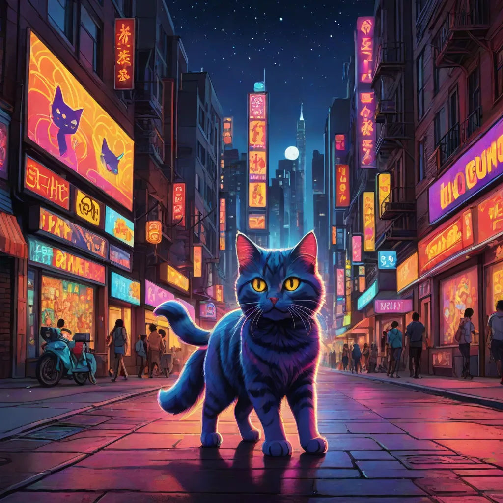 Neon Paws: The Cyberpunk Catwalk | Story.com