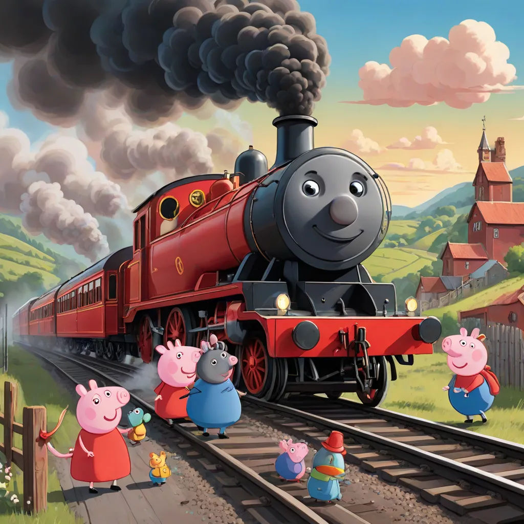 Peppa Pig And The Big Train Fight | Story.com