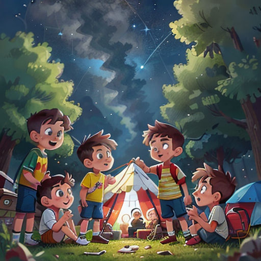 Tom and His Friends' Extraordinary Adventure in a Camping Holiday in ...