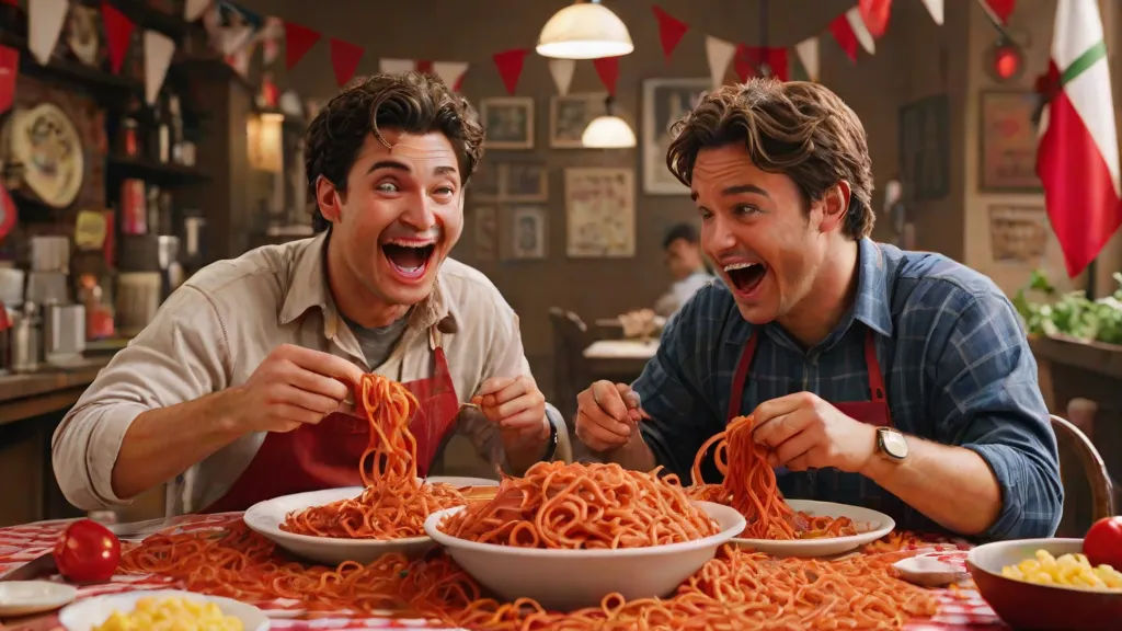 Watch:The Great Spaghetti Disaster | AI Comedy Videos | Story.com