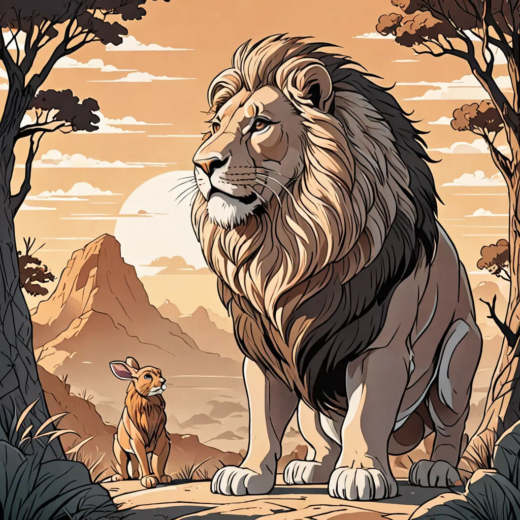 The Clever Rabbit and the Mighty Lion | Story.com