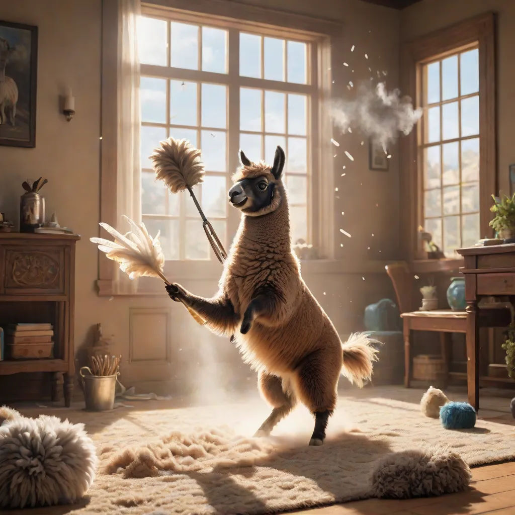 Llama vs. Dust Bunnies | Story.com