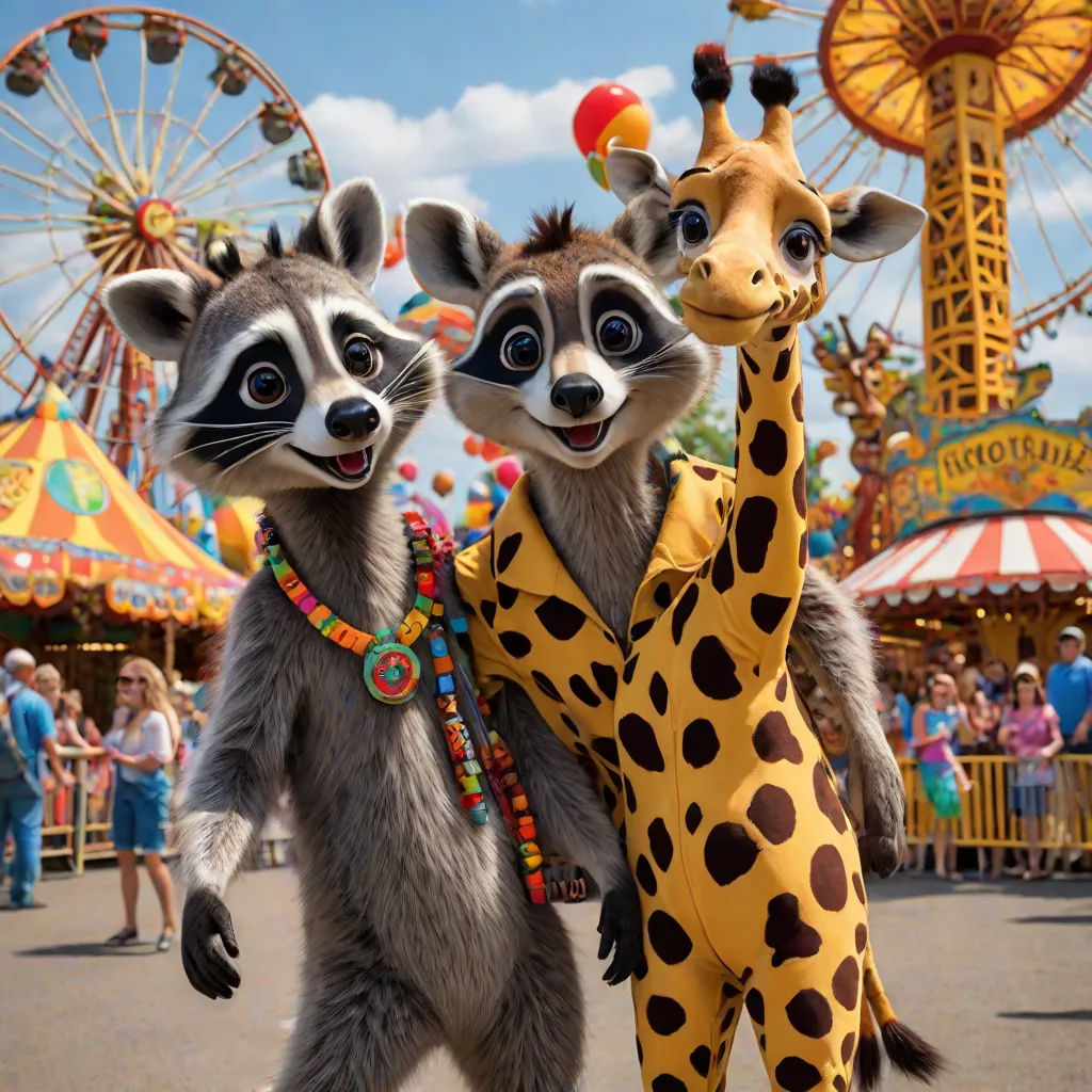 Robert Raccoon and Gloria Giraffe at the Fair | Story.com